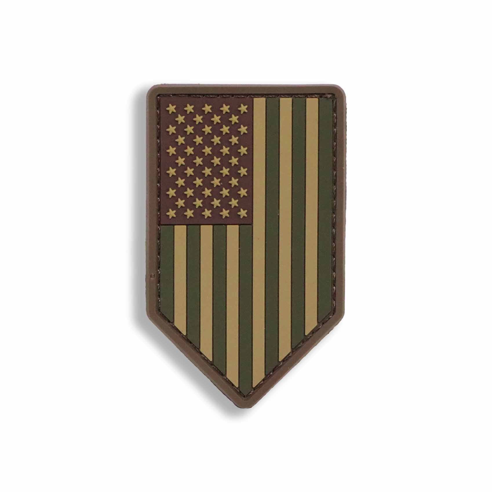 Mil-Spec Monkey US Flag Vertical Shield PVC Patch – Offbase Supply Co.
