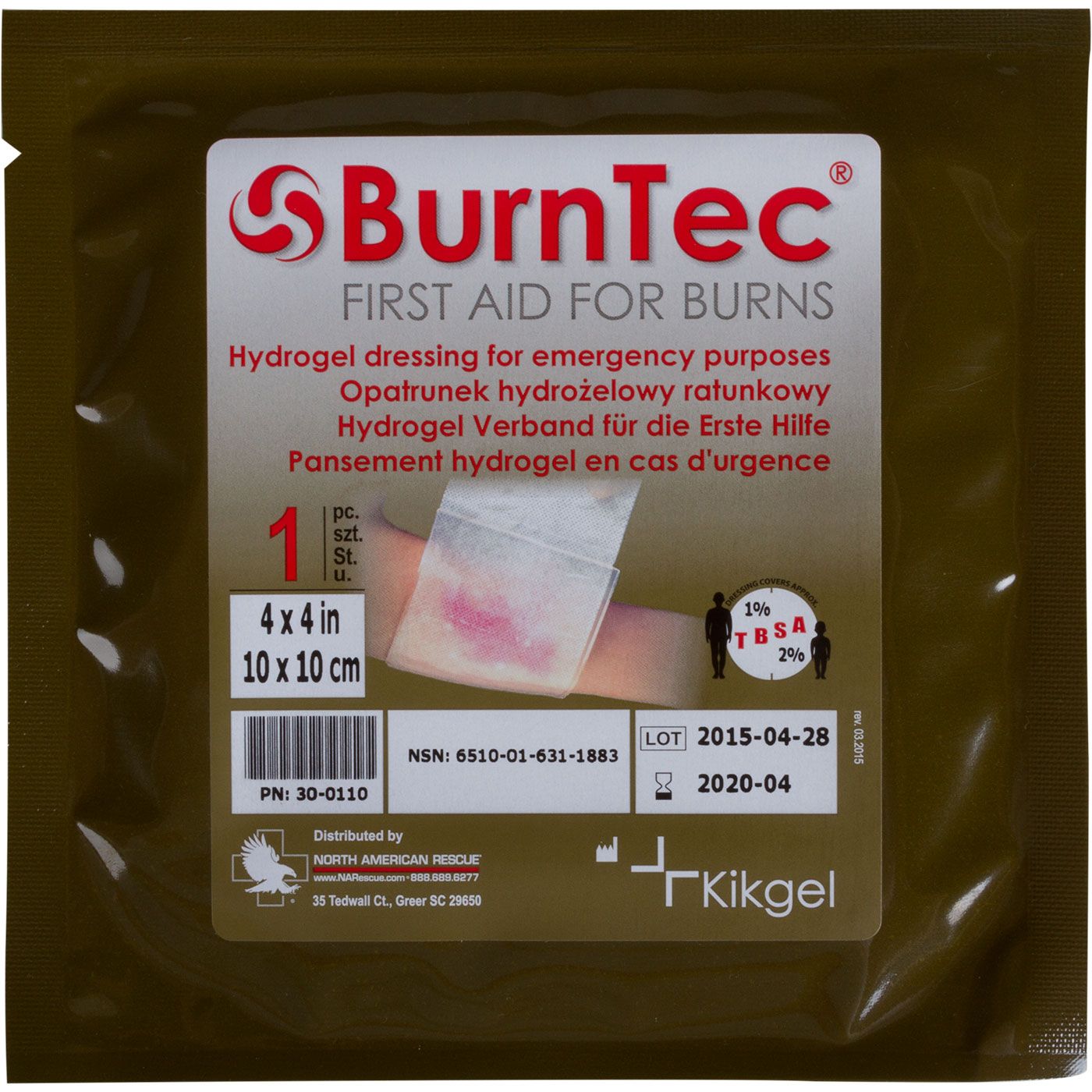 North American Rescue BurnTec Burn Dressing – Offbase Supply Co.