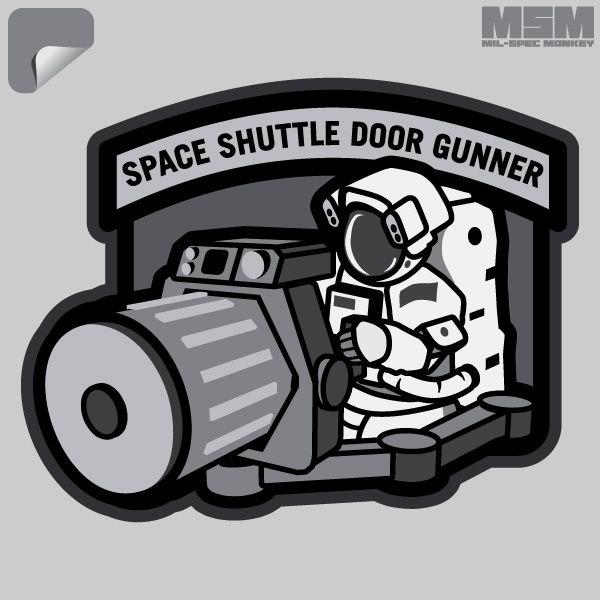 Mil-Spec Monkey Space Shuttle Doorgunner Decal Sticker – Offbase Supply Co.