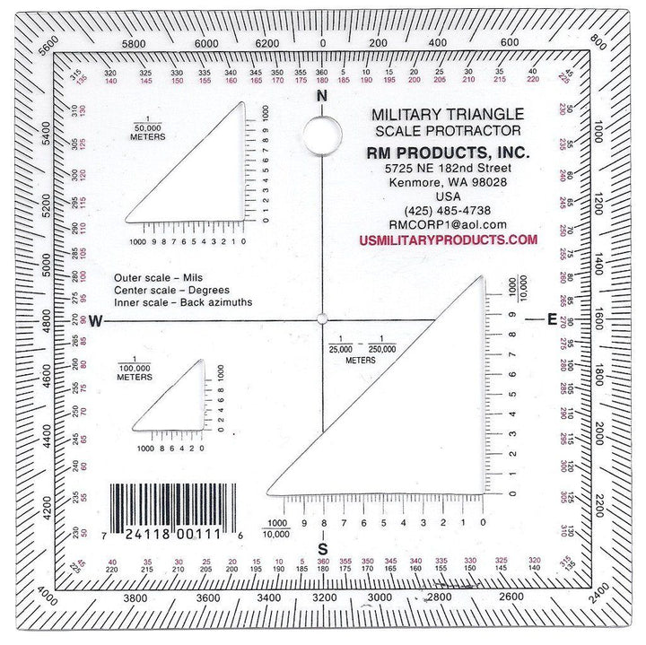 USGI RM Products Military Coordinate Scale & Protractor – Offbase ...